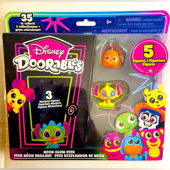 Disney | Toys | Disney Doorables Neon Glow Peek Figures 5 Special ...